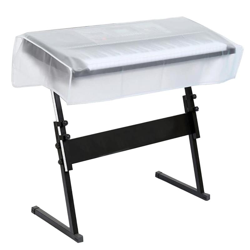 電子ピアノ鍵盤カバー ピアノカバー 電子キーボードカバー 電子ピアノ 防塵カバー デジタルキーボードカバー 防水 透明 PEVA素材 ピアノ ハーフカバー 61キー 76キー 88キー【サイズ】61鍵用：101*（40-50）*15cm、7...