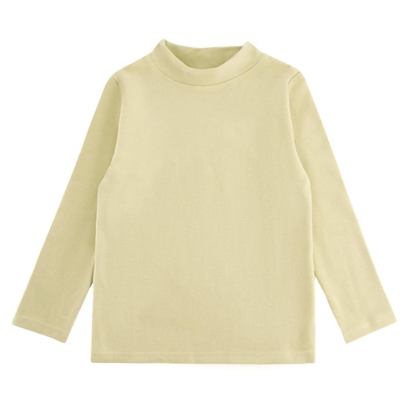 [chickiddos] キッズ 長袖tシャツ 男の子 女の子 スタンドカラー ロングt タートルtシャツ ハイネック 無地 ホットコット 自発熱 カットソー インナー トップス 子供服 暖かい 重ね着 ジュニア 両面起毛・発熱素材、柔らか...