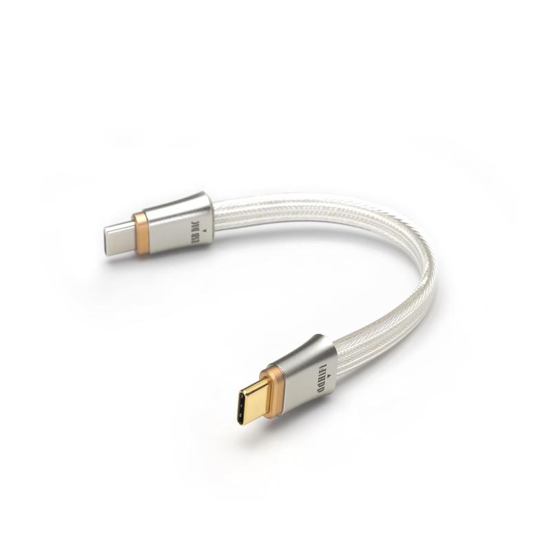 ddHiFi TC19CC (Comet) フラッグシップ ピュアシルバー デュアルUSB-C HIFIシールドデコーダー スターリングシルバー オーディオ信号アップグレードケーブル4線平行デザイン、10/25/45cm転送速度が安定し、電...