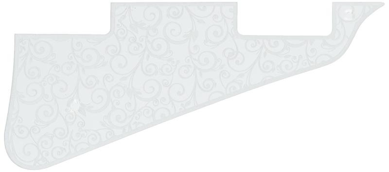 レスポール用アクリルピックガード 【アラベスク彫刻】