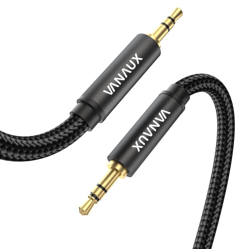 AUX ケーブル VANAUX 3.5mm オーディオケーブル ヘッドホンケーブル ステレオミニプラグ オス-オス 自動車/ホームオーディオ/タブレット/スマートフォン/スピーカーなどをサポート🎶【標準3.5mmプラグ】3....