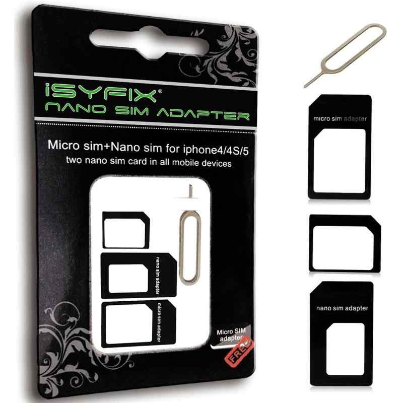 iSYFIX SIMカードアダプター ナノマイクロ 標準4イン1コンバーターキット スチールトレイイジェクトピン付きiSYFIX Nano SIMカードアダプターキットは、ナノSIMカードをマイクロSIMまたは標準SIMカードに変換し、マイ...
