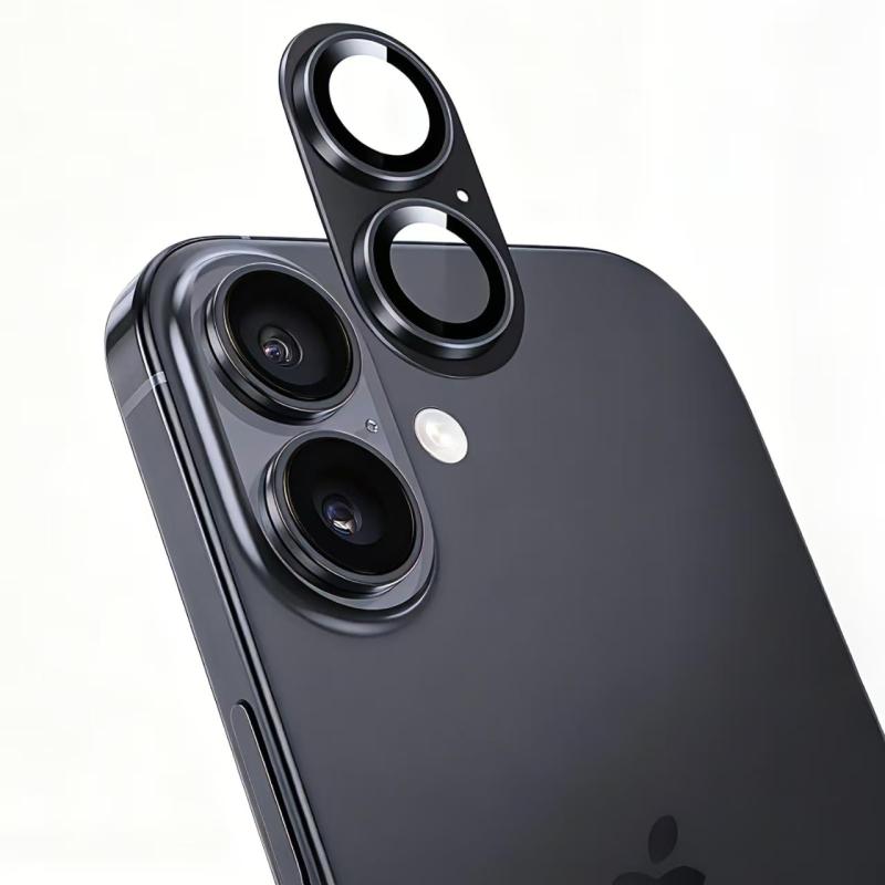 Boesklenn 対応 iPhone16 カメラ保護 対応 iPhone16 カメラカバー【ぴったりフィット一体感 アルミ合金＋9H強化ガラス日本旭硝子素材製】全面保護/高透過率 いphone16 カメラ保護フィルム カメラカバ1⃣【超薄...