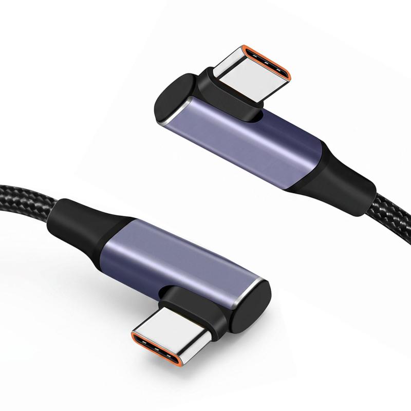 USB C ケーブル L字 Type-c L型 PD対応 100W急速充電 超高耐久ナイロンiPhone15/MacBook/iPad/Galaxy/Xperia/PS5/Switch等タイプc機種対応【ビデオ出力非対応】【100W高速充電...