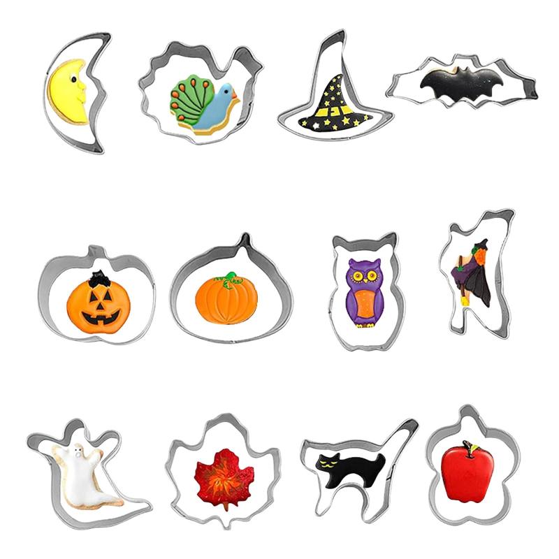 クッキー型 ハロウィン 12個セット おばけ カボチャ コウモリ 猫 スカル ハロウィン クッキー 型抜き クッキーカッター ステンレス 可愛い ビスケット 抜き型 お弁当 お菓子作り 製菓道具 手【ハロウィンクッキー型】 ハロウィンクッキ...