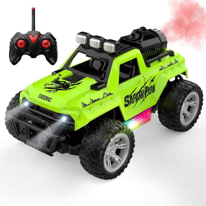 DEERC ラジコンカー オフロード 子供向け ラジコン 車 おもちゃ RCカー リモコンカー 電動 RCジープ 2.4Ghz 全地形 充電式バッテリー2個 ライト付き 操作簡単 こども 男の子 小学生 中学生 初心者【ご注意：ラジコンカー...