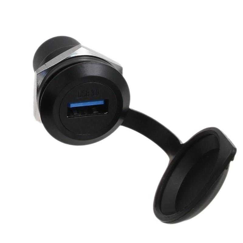 HangTon USB 3.0パネルソケットカプラアダプター 防水円形バルクヘッドパススルーコネクタ インラインケーブルシャーシ メス-メス 2個パック防水USB 3.0タイプAコネクタ、円形バルクヘッドシャーシパネルマウントソケット/レセ...