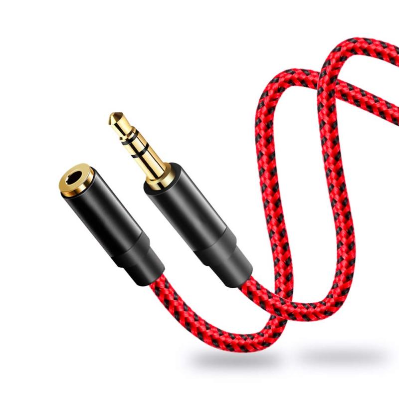 3.5mm male to female audio cable(red)
