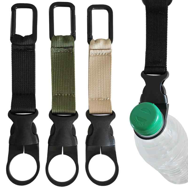 5WYOUKEペットボトルホルダー カラビナ付き 3個セット アウトドア 登山 キャンプ ハイキング 旅行 水分補給 便利アイテム 取り外し可能 軽量 バックパック ベルト対応 (ブラック、ブラウン、【大人気ペットボトルホルダー】外出時は軽...