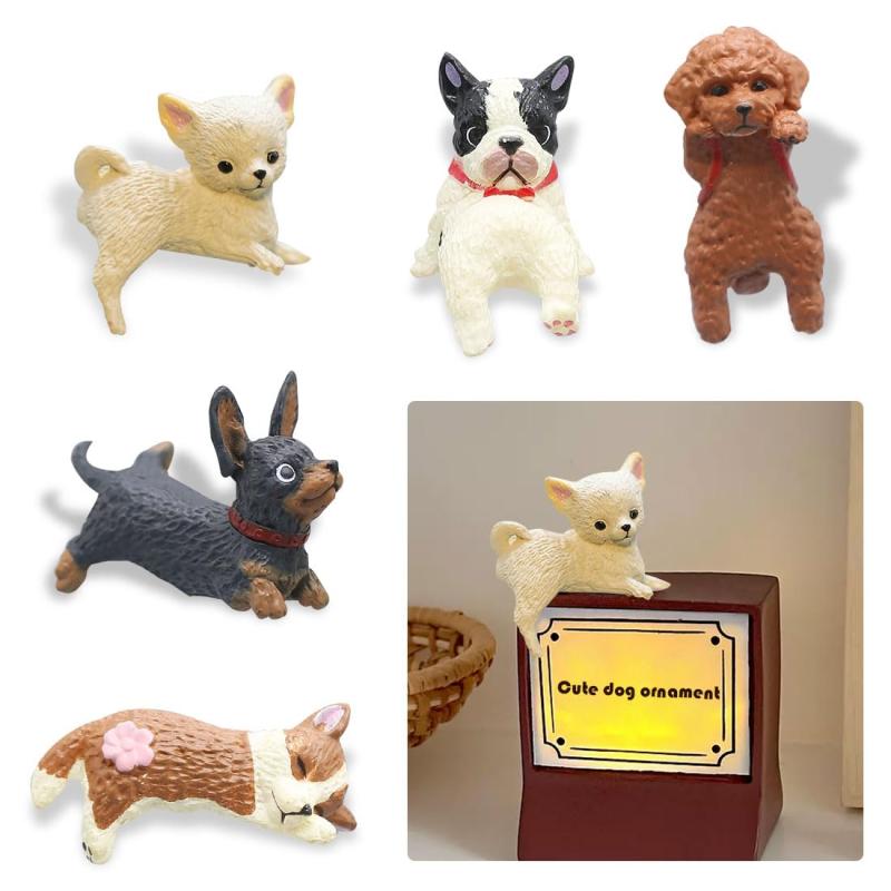 猫 置物 ねこ ミニチュア ネコ 5個入れ フィギュア 可愛い DIY 癒し 装飾 贈り物 風景置物 車用ルームミラー用デコレーション パソコン用デコレーション 盆栽飾り 雑貨 おもしろ インテリア ♡【高品質素材】樹脂素材とハンドペイント...
