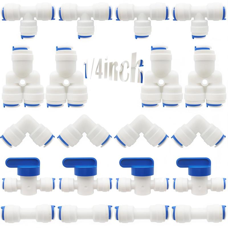 CESFONJER ODクイック接続| 1/4" to 1/4"プッシュフィット継手| Ro浄水器用継手|浄水器ディスペンサーおよび逆浸透用