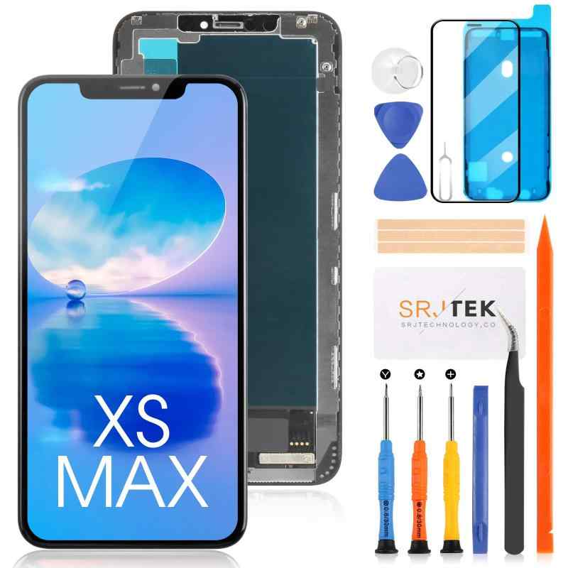 SRJTEK For iPhone XS MAX 液晶パネル 画面交換修理用 タッチパネルセット 6.5インチ A1921 A2101 A2102 A2103 A2104モデルに対応 LCDディスプレイタッチスクリーン デジタイザー 修理パ...