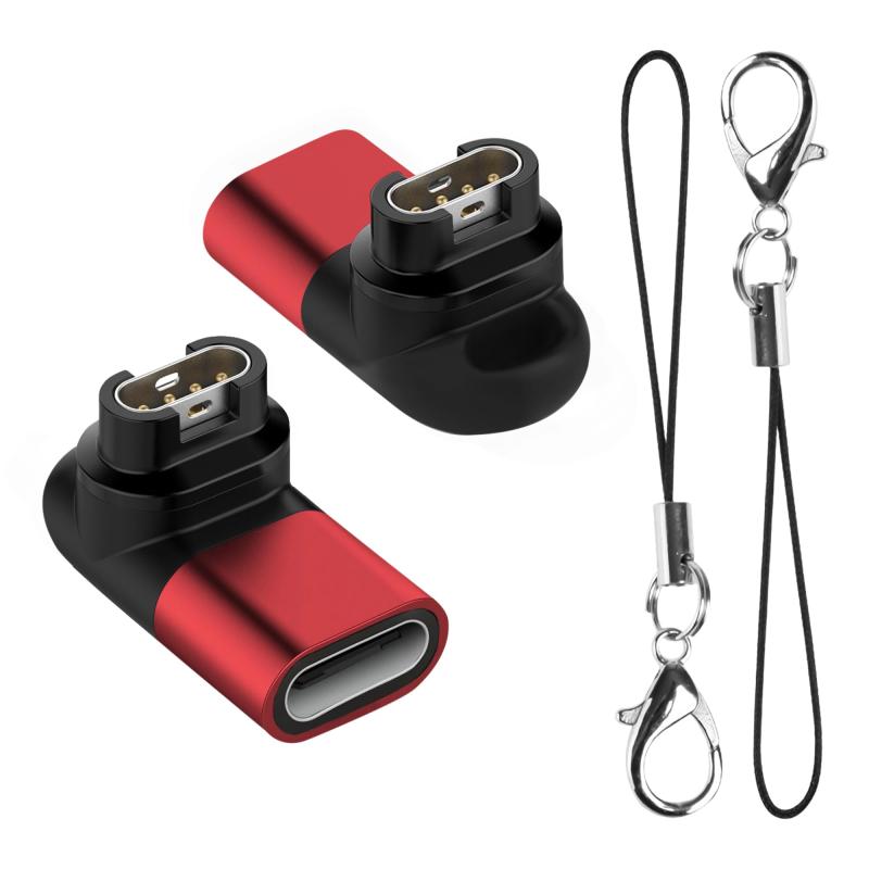 Newzerol Garmin(ガーミン)に適合する変換アダプター【2個】L型 usbタイプc変換アダプター 適合Garmin Approach S70/vivosmart5/ForeAthlete55/venu sq2/venu2/Fen...