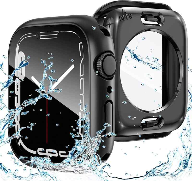 【覗き見防止】AMAPC for Apple Watch ケース 360度全面防水 2023 バンド 水泳・スポーツ専用 ガラスフィルム 一体型 apple watch 用 カバー 360フルボディ防水 アップルウォッチ ケース Apple...