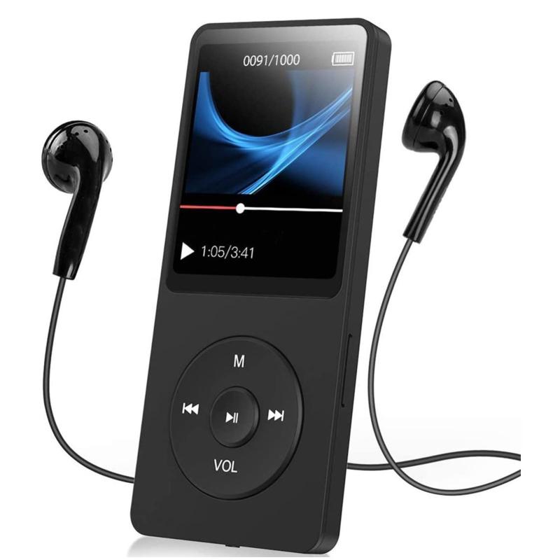 Acogedor Bluetooth 5.0付きMP3 MP4プレーヤー、1.77インチLCDデジタルHiFiロスレス音楽プレーヤー、FMラジオ、レコーダー、電子ブック、HDスピーカーをサポート、子供用スポーツ用 (32Gメモリカードノイズ...