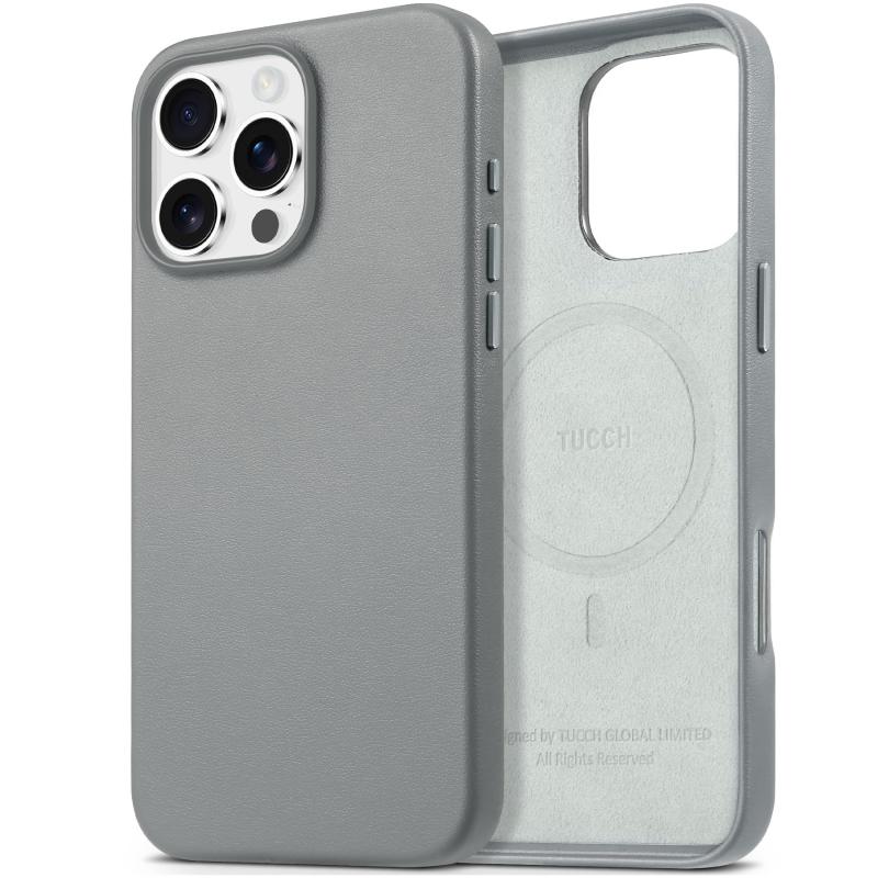 TUCCH iphone 16 Pro Max 対応 ケース PUレザー ワイヤレス充電対応 磁気充電可 iphone16プロマックス ケース 背面保護 軽量 滑り止め 指紋防止 カメラ保護 マグネット内蔵 あいほん16 Pro Max携帯...