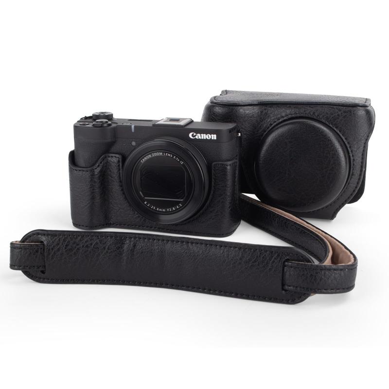 kinokoo Canon V1 PUレザーダーマトグリフ保護カバー