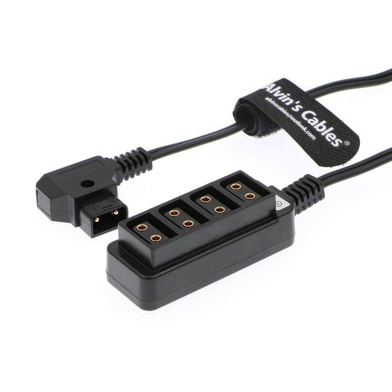 Alvin's Cables D-tap 電源分岐ケーブル D-tap オス 4ポート D-tap メス 給電アダプター Vマウントカメラバッテリー対応 P-tap 電源ハブ