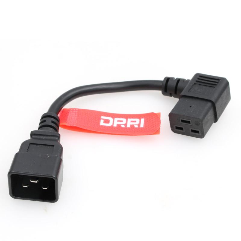 DRRI 直角C19メス-C20オス電源延長アダプターケーブル PDU UPS用プラグA:直角IEC 320 C19メス、プラグB:C20オス。H05VV-F 3x1.5mmのコード。コードの長さは24cmです。アンペア定格:10A 16A...