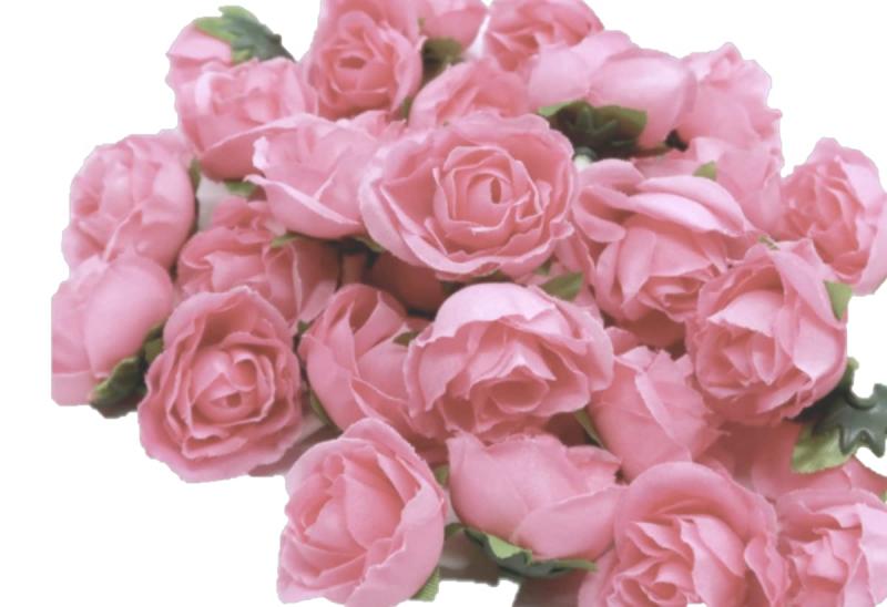 (Mikishin) バラ 造花 50個 3cm ブーケ ローズ 薔薇 結婚式 装飾 (ピンク)直径3cmの爽やかな色の ピンクのミニバラが50個入ったセットです。造花でお手軽 簡単に、ハンドメイドやDIY製作のポイントにお使いいただくと素...