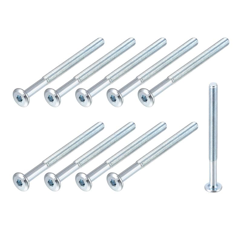 METALLIXITY 六角穴付きボルト（M6x80mm）10個セット 炭素鋼ハーフスレッドキャップボルト-機械 家具 DIY用[1]: 適用-六角穴付きボルトは屋内外で使用でき 一般的に機械のメンテナンス 家具の組み立て DIYに使用され...