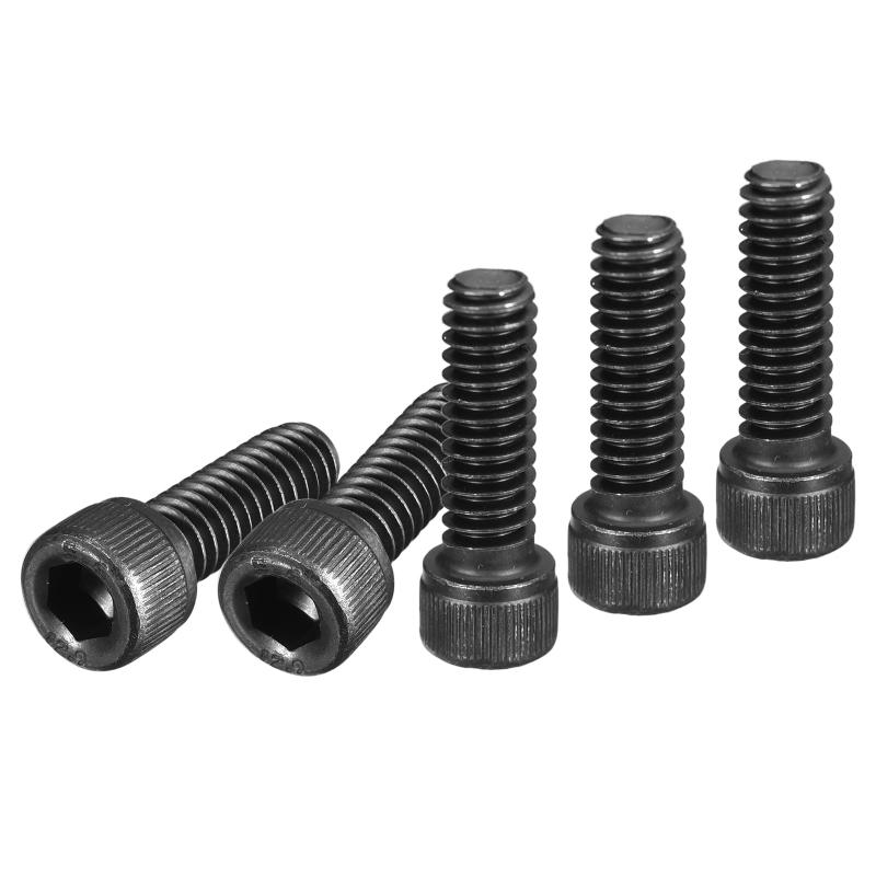 DTGN 1/4-20x3/4" ソケットヘッドキャップボルト 10個入り 12.9級合金鋼製 マシンヘックスソケットボルト 六角ドライブ 黒オキサイド仕上げ UNCコーススレッド 完全に全ねじ[六角ソケットヘッドキャップボルト]...