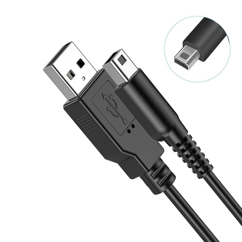 RuiMi New3DS 充電器 3DS USB 充電ケーブル 急速充電 耐久性 対応 New3DS/ New3DSLL /3DS /3DSLL/ i2DS /DSi/DSiLL/2DSなど用 データ転送 USB電源コード 1.2M(ブラッ...