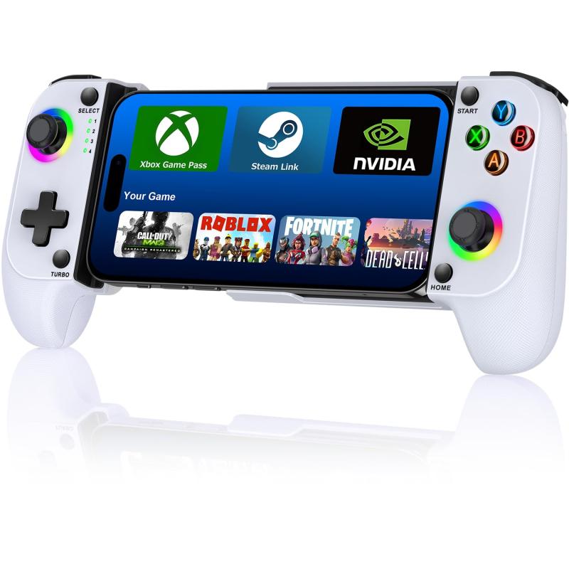 スマホ コントローラー ワイヤレス接続 IOS/Android両用 モバイルゲームコントローラー 伸縮型 PS Remote Play/Xbox Cloud/Steam Link/GeForce Nowゲームなど対応 低遅延 600mAhバ...