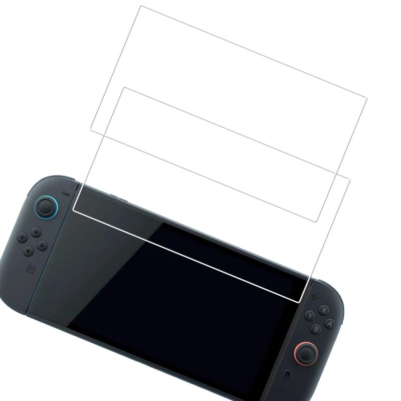 HKKAIS Switch 2 フィルム【2枚セット】 日本製硝子採用 Switch 2用 ガラスフィルム 液晶 保護 フイルム 強化 ガラス【対応機種-日本素材製】 Switch 2用。日本製旭硝子素材の採用、また硬度は業界最高レベルの9...