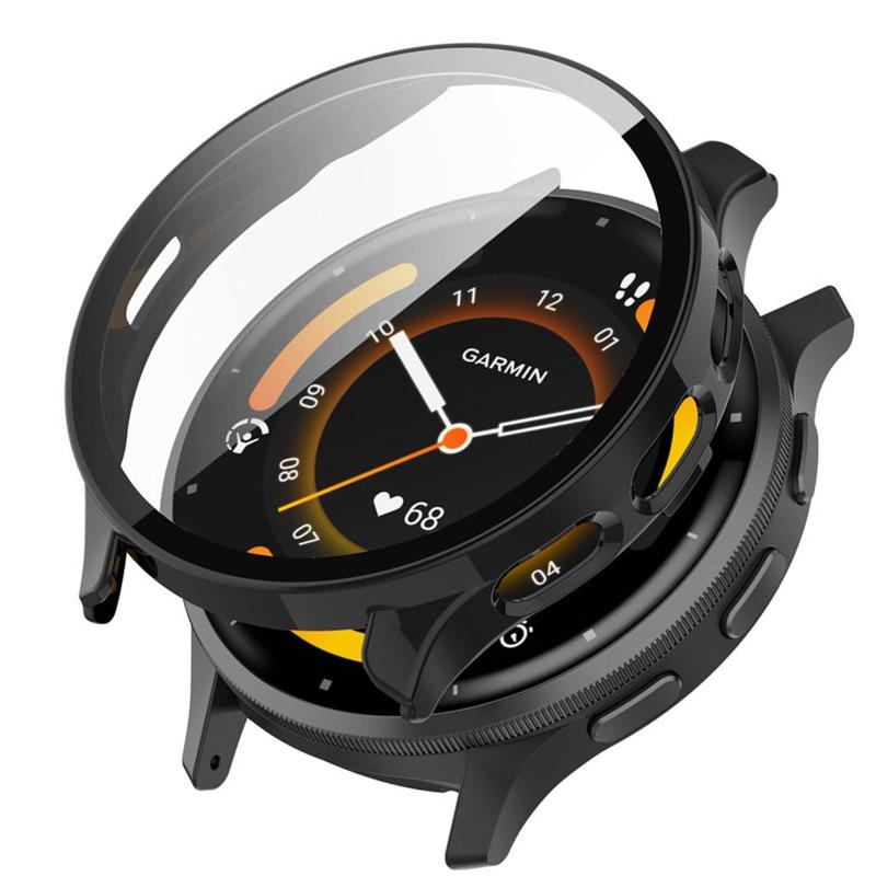KANOYO 対応GARMIN Venu 3 ケース 超薄型 PC+強化ガラス 一体型 装着簡単 耐衝撃 全面保護 ガーミン Venu 3 カバー 傷防止 高透過率 指紋防止 venu 3 用 カバー（ブラック）【対応機種】対応 Garmi...