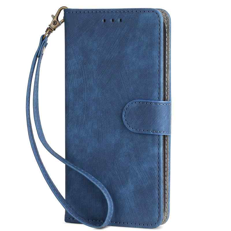 For Doogee Note 59 / 59 Pro ケース 手帳型 スマホケース 【SHANCHI】(掛绳 x 1) 磁気開閉 耐衝撃 カード収納機能 レンズ保護 合成皮革 + TPUケース 指紋防止 (ブルー)【対応機種】Doogee...