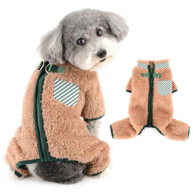 RANPHY 犬 服 秋 冬 犬の服 背中開きファスナー 犬用ロンパース かわいい 厚手フリースパジャマ 四つ足の服ふわふわ 暖かい秋冬服 袖あり超小型犬 小型犬 子犬 猫服ペット洋服 防寒コートDリ【背中開きファスナーで着脱簡単】 背中に...