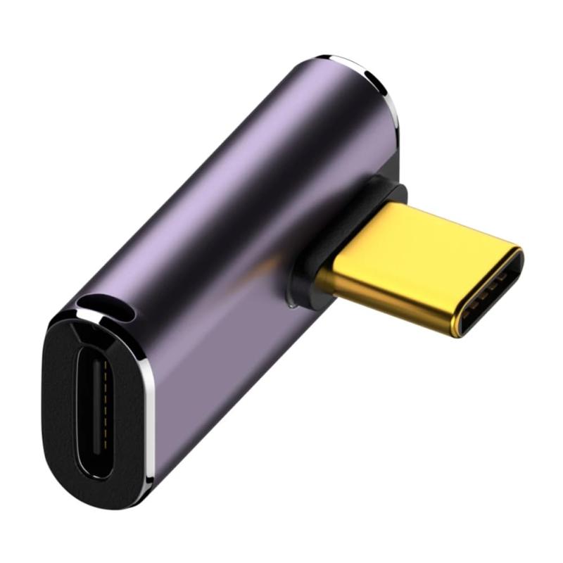 Type-C OTGアダプタ240 W急速充電データ変換器、L字 USB C 変換アダプタ、USB 4.0 40 Gbpsは8K@60Hz映像出力 USB Cエルボアダプタをサポートする【USB-C L字型アダプタ 】90度USBCオス-メ...
