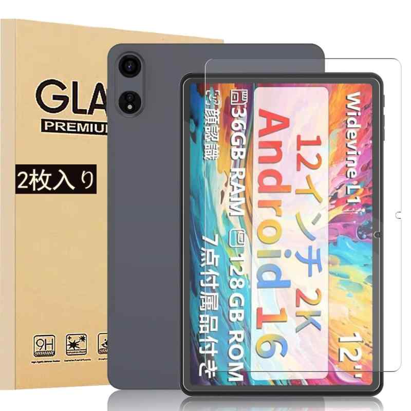 [2枚セット] For 星の輝き T30 / CUPEISI T30 MAX/Relndoo TAB9 強化ガラス 保護フィルム 12インチ タブレット 保護フィルム RUIXH 防水 防油 指紋防止 超薄型 飛散防止 高光透過率 高感度タ...
