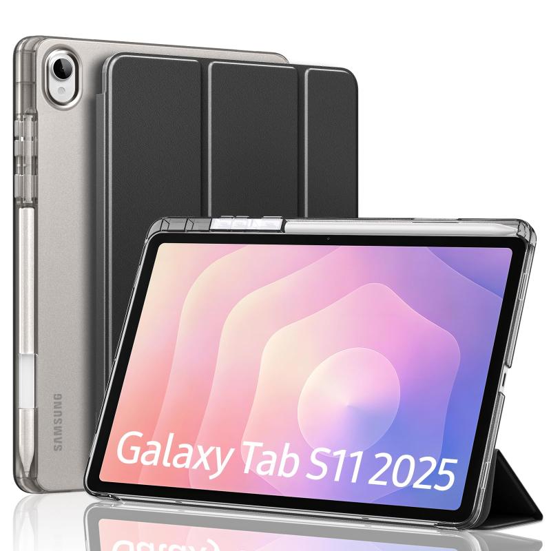 MoKo Galaxy Tab S11 2025 ケース 11.0インチ サムスンギャラクシータブエス11専用保護カバー オートスリープ対応 PUレザー外装 裏地マイクロファイバー Sペン収納スロット付き 軽量 薄型 傷防止 ス「適用機種に...