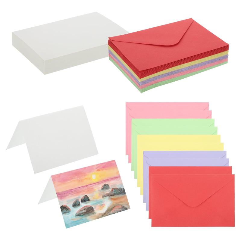 PATIKIL Pure Cotton Watercolor Cards, Postcards with Envelopes 140lb/300 GSM for Art Painting Creative Thank Notes