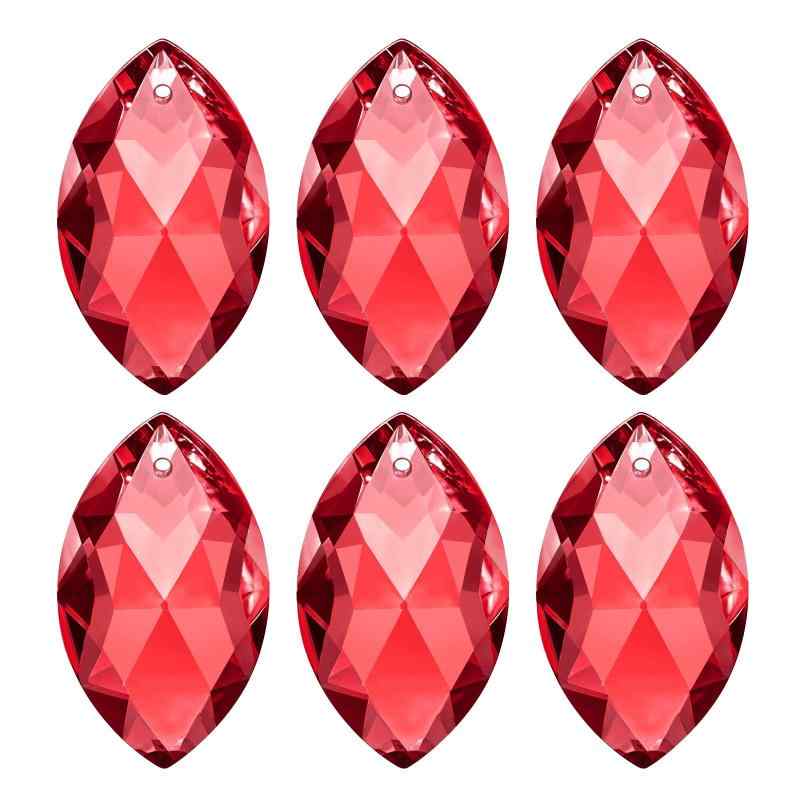 PATIKIL K9 Crystal Pendants Oval Beads, Chandelier Prisms Parts Hanging Beads Lamp