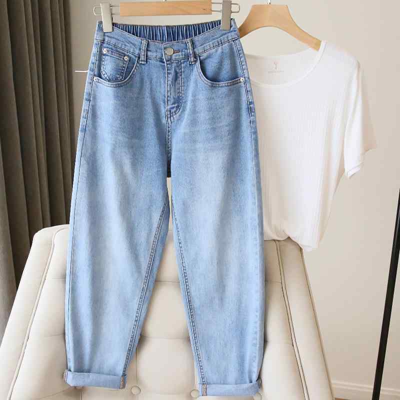・カテゴリ: デニムパンツ・スタイル: 都市風、オフィス通勤・主な素材: 綿 50%〜70%・パンツ丈: 九分丈・ウエスト: ハイウエスト・デザイン: ハロンパンツ、ストレート・加工: ウォッシュ加工、イージーケア加工・カラー展開: ライト...