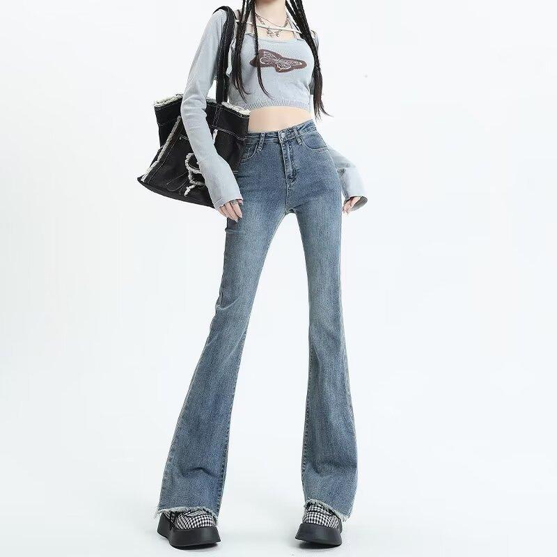 ・カテゴリ: デニムパンツ・素材: デニム、綿50%以上70%未満・スタイル: 微フレア、ワイド・パンツ丈: ロングパンツ・ウエスト: ハイウエスト・生地の厚さ: 極厚・デザイン要素: ボタン・カラー展開: レトロブルー、ブラック、マッドイ...