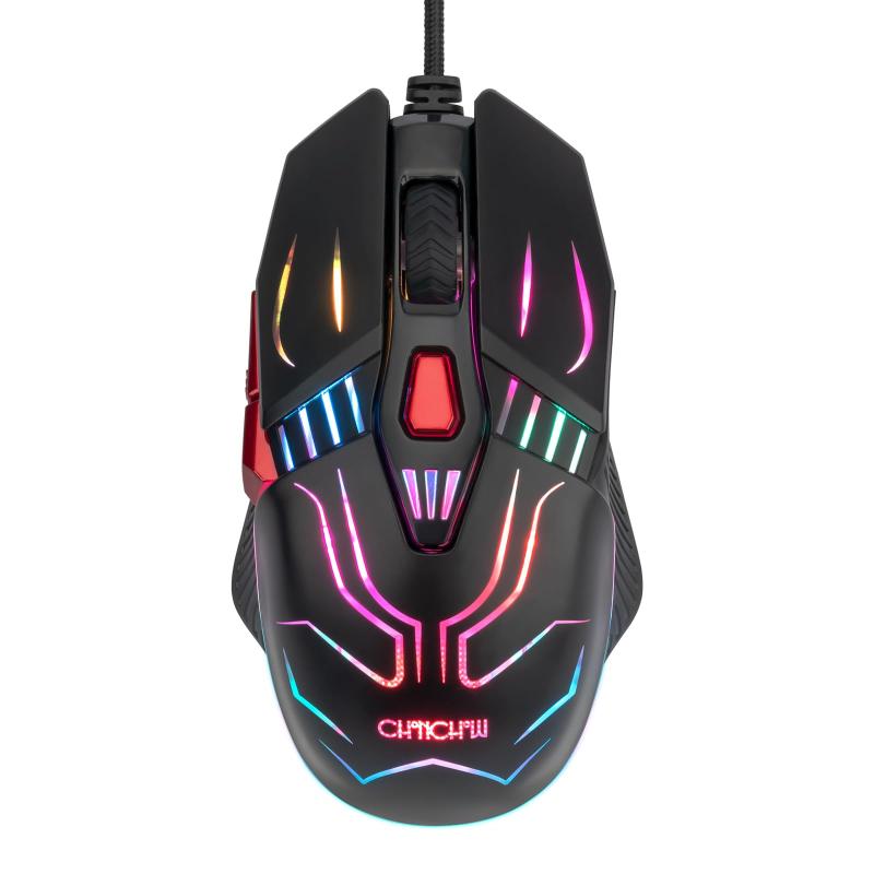 CHONCHOW G231 ゲーミングマウス【プログラム可能な7個のボタン】CHONCHOW G40 ゲーミングマウスがソフトウェアを介して、ゲーマーの好きみに合わせてDPI、カーソル速度、スクロールスピード、バックライトモードなどを設定で...