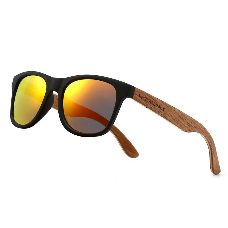[WOODONLY] 木製ヴィンテージ偏光サングラス - UV400 保護ハンドメイドサングラス メンズ＆レディースにうってつけなギフトです😎 群衆から際立つ - 天然木には独特の手触りと美しい木目があり、自然は2つとして同...