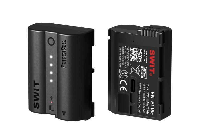 PowerCell EN-EL15c SWIT 日本製プレミアセル採用 USB-C充電 ニコン（Nicon）ZR/Z5/Z5 II/Z6/Z6 II/Z6 III/Z7/Z7 II/Z8/Zf/D500/D610/D750/D780/D81...