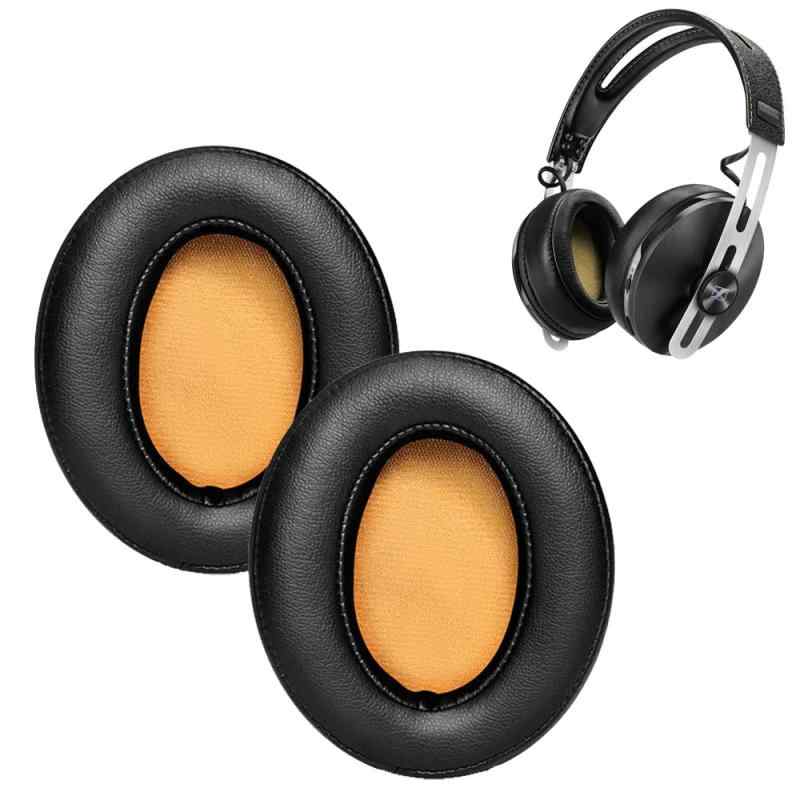 イヤーパッド FOR Sennheiser Momentum 2.0 (M2) / HD1 Over/Around-Ear に対応 交換 用 ヘッドホンパッド 防止音漏れ防止 <1組 > なんしつ 高密度フォームRuiMi（ブラ...