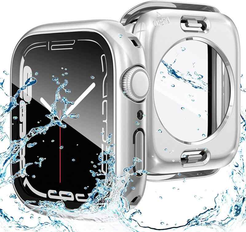 AMAPC for Apple Watch ケース 360度全面防水 バンド 水泳・スポーツ専用 ガラスフィルム 一体型 apple watch 用 カバー 360フルボディ防水 アップルウォッチ ケース Apple Watch Serie...