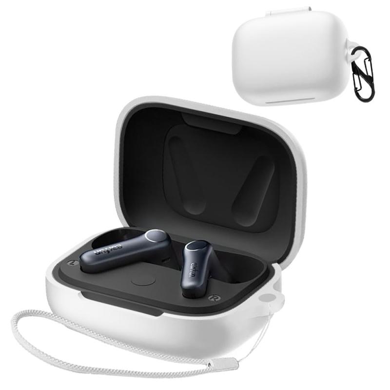 For EarFun Air Pro 4 用 ケース カバー【JIAYJP】EarFun Air Pro 4 シリコン ケース 軽量 薄型 滑り止め 収納カバー 全面保護 充電便利 EarFun Air Pro 4 保護ケース（ホワイト）&...