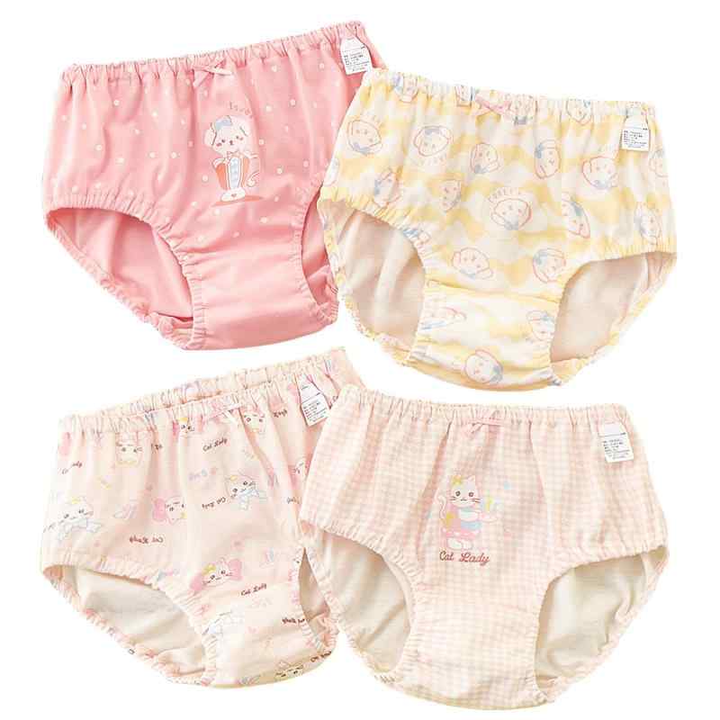 [Hapipana] 女の子 ショーツ 4枚セット 女児用パンツ ガールズ ベビー インナー 子供 綿 快適 吸汗 透気 幼児 保育園用 下着 柔らかい[高品質] 綿95%、スパンデックス5%の高品質な生地で作られ、柔らかい手触り、優れた通...