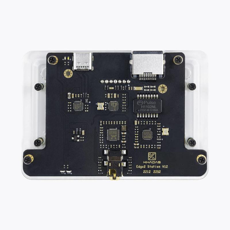 Khadas Edge2 ステーション 10/100Mイーサネットポート、USB-Cポート、3.5mmヘッドフォンジャック、デバッグ用UART、外部オーディオDACを備えたEdge2用エクステンションボード(Edge2 Station)10...