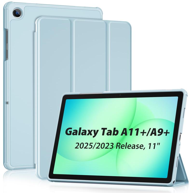 ProCase Galaxy Tab A11 Plus ケース マグネットカバー スタンド機能 透明バック 耐衝撃 三つ折り 自動スリープ -スカイブルー互換性: Galaxy Tab A11 Plus 2025（11インチ）およびA9 P...