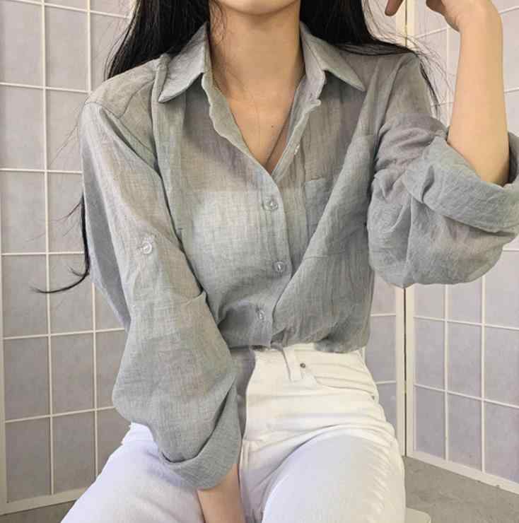 ・カテゴリ: 衬衫・スタイル: カジュアル、フェミニン・素材: ポリエステル、スパンデックス・ネックライン: 折り襟・袖丈: 長袖・カラー展開: ライトグレー、グレーブルー、ミントグリーン、カーキ、ピンク、パープル、ホワイト・サイズ展開: ...