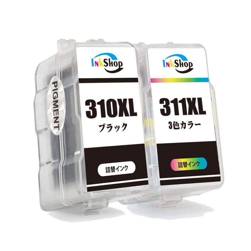 キャノン用 BC-310XL BC-311XL 詰め替え インクカートリッジ 2本セット bc-310 bc-311 大容量 説明書付き 対応機種 PIXUS MP493 MX420 MP280 MX350 MP490 MP480 MP27...